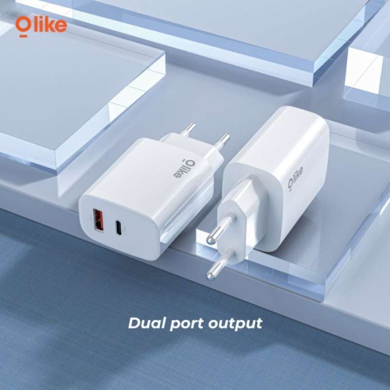 Promo Olike C400 Charger Adaptor USB-C PD 20W + USB-A QC 18W Fast ...