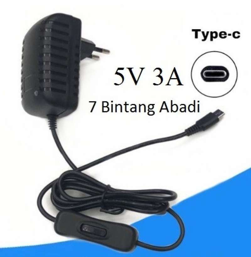 Promo Charger Raspberry Pi 4 adaptor usb type c 3a 5v Diskon 9% di ...