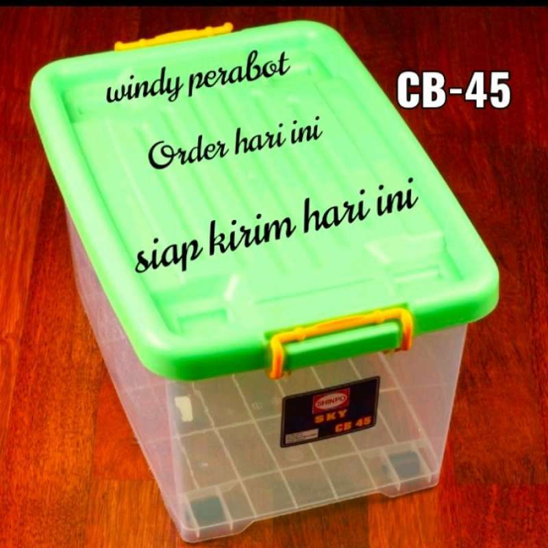 Promo Shinpo SIP 111 CB 45 Container Box Plastik 45 liter dengan roda ...
