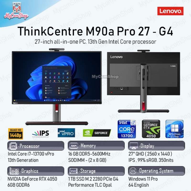 Jual Pc Aio Thinkcentre M90a Pro Gen 4 I7-13700 16gb 1tb Rtx 4050 27 ...