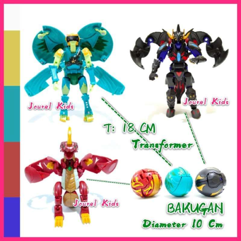 Promo Mainan Bakugan Ball Egg Transformer Dragon Hero Action Figure ...