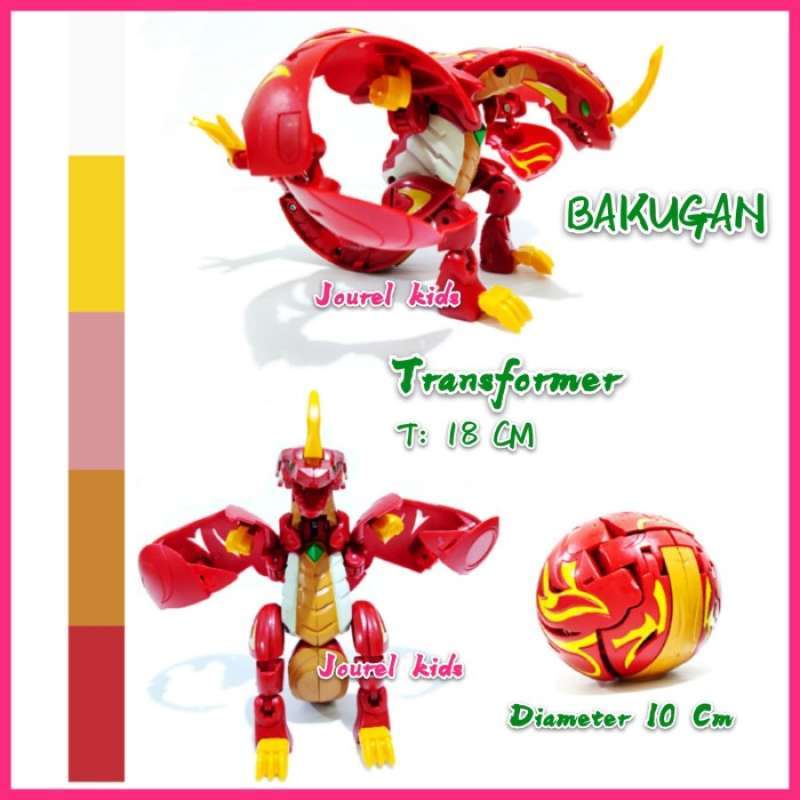 Promo Mainan Bakugan Ball Egg Transformer Dragon Hero Action Figure ...