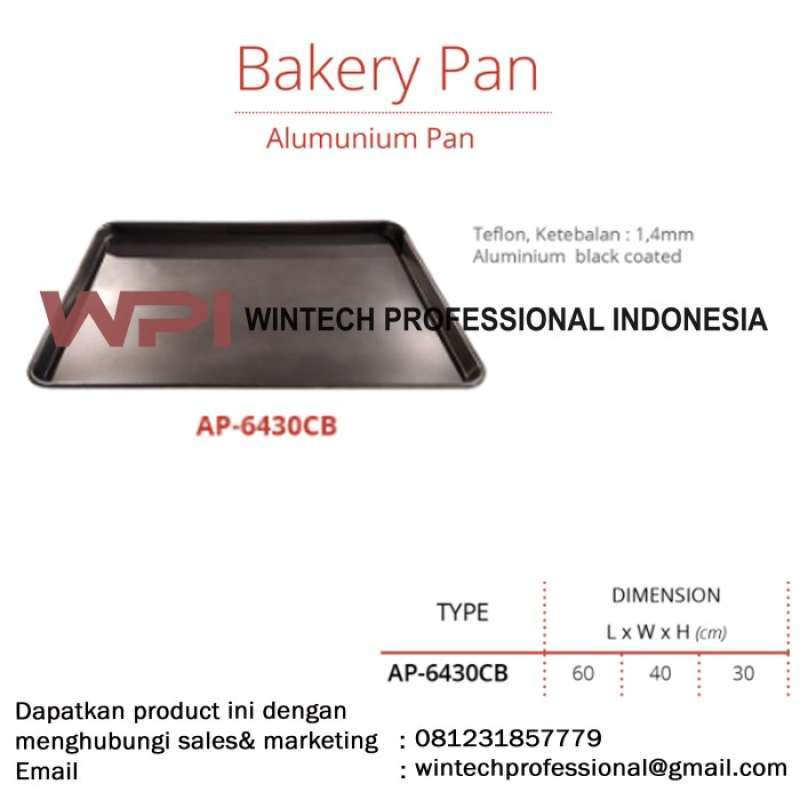 Promo Getra Ap-6430Cb Aluminium Pan Black Coated - Bakery Pan Teflon 60 ...
