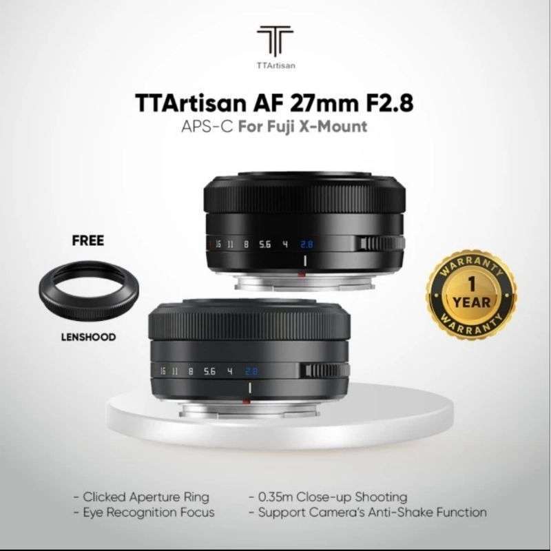Jual Lensa Ttartisan 27mm F2.8 Af Autofocus Camera Lens For Fujifilm Di Seller Masterphotoid ...