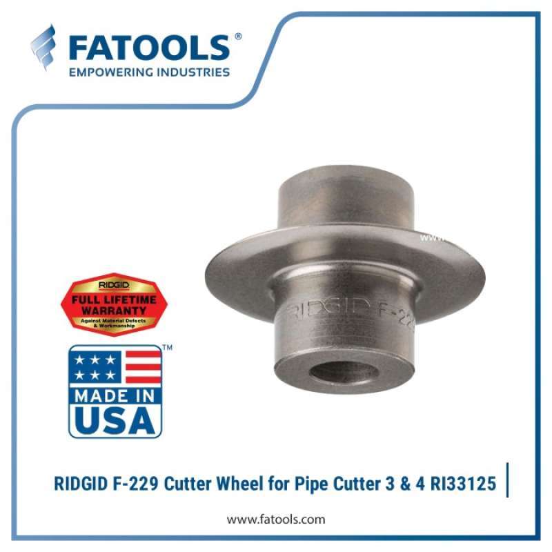 Promo Ridgid 33125 F-229 Cutter Wheel For Pipe Cutter 3 & 4 Diskon 23% ...