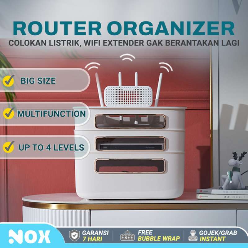 Promo Kotak Router dan colokan kabel listrik organizer box besar cable ...