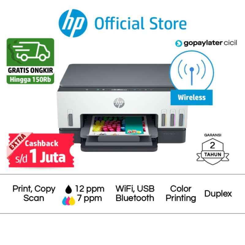 Promo Printer HP 670 615 Fax Smart Ink Tank AIO Wifi (Print Scan Copy ...