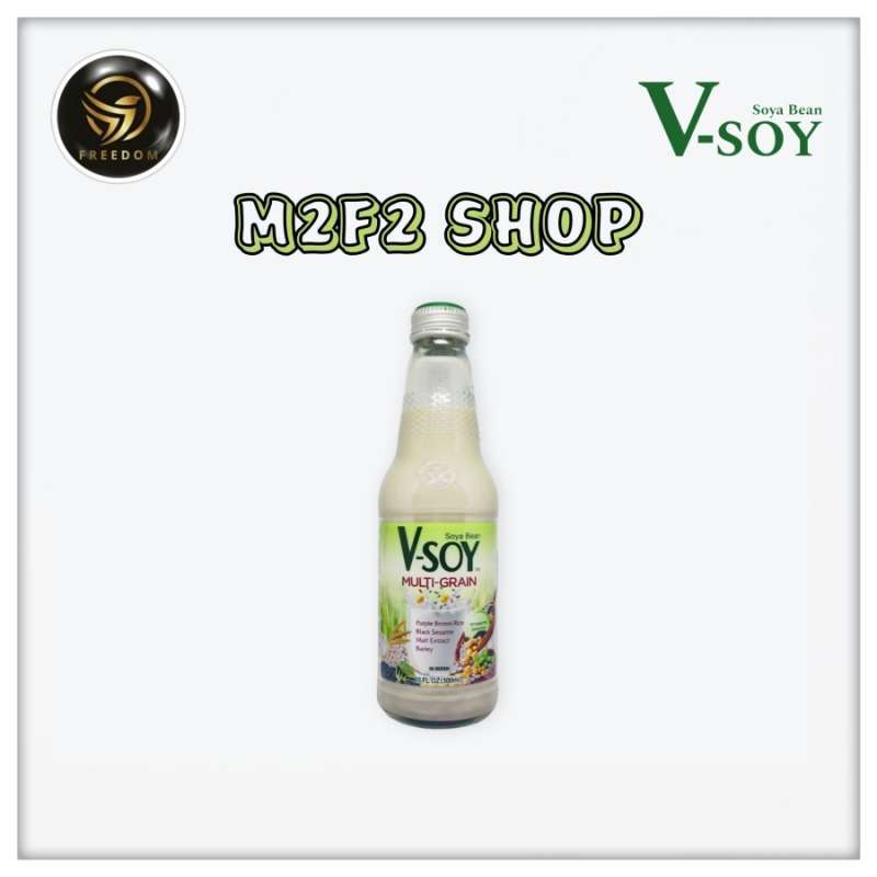 Promo V-Soy Soya Bean Milk Multi Grain Barley | Susu Kedelai Botol ...