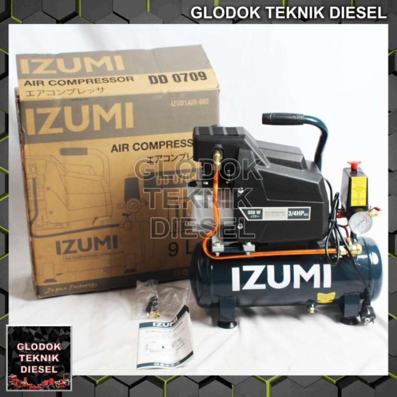 Promo IZUMI MINI AIR COMPRESSOR 3/4 HP 9L 1 PHASE KOMPRESOR ANGIN JAPAN ...