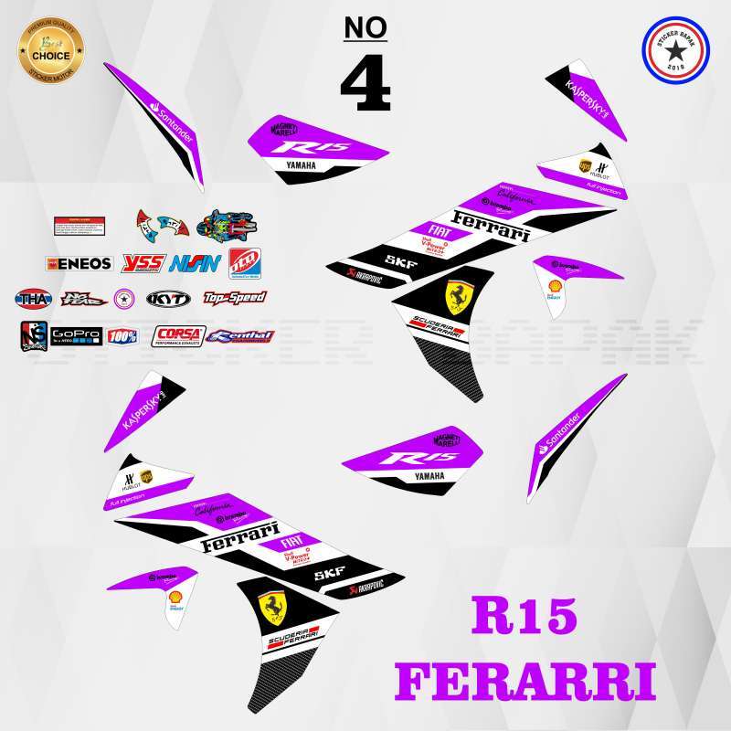 Jual Sticker Striping Variasi Yamaha R15 V1 Dan V2 Di Seller Sticker ...