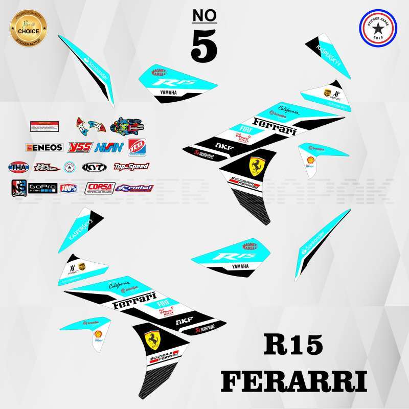 Jual Sticker Striping Variasi Yamaha R15 V1 Dan V2 - No.5 Premium Di ...