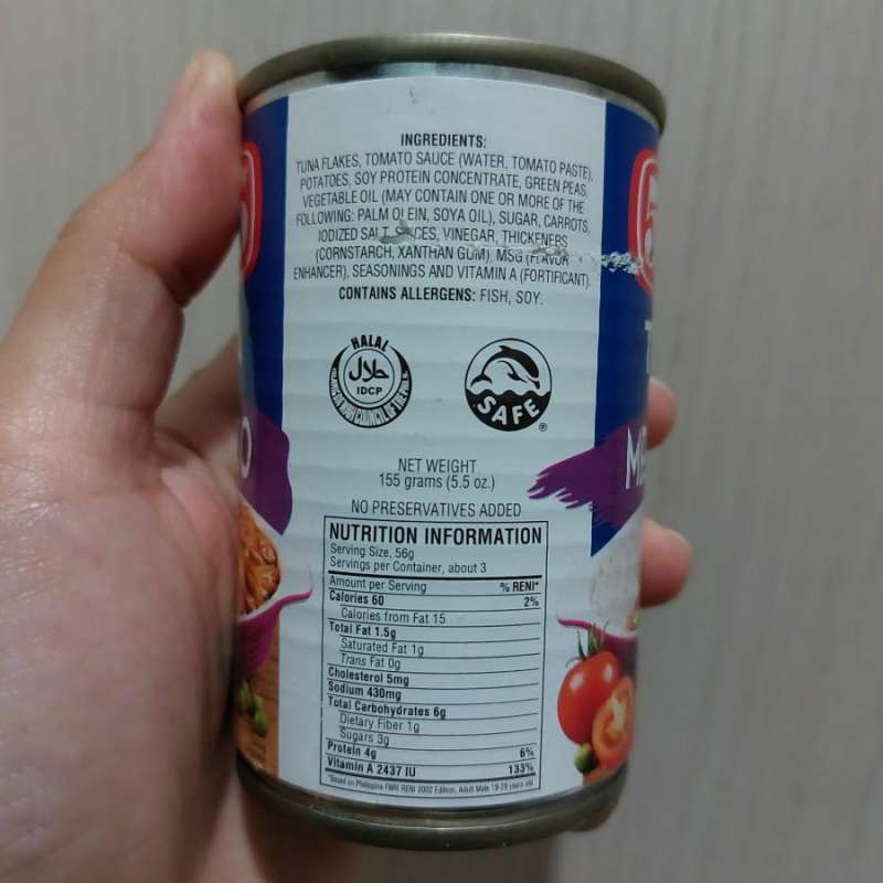 Jual 555 Tuna Mechado Ikan Tuna Kaleng Filipina 155g Di Seller Warung ...