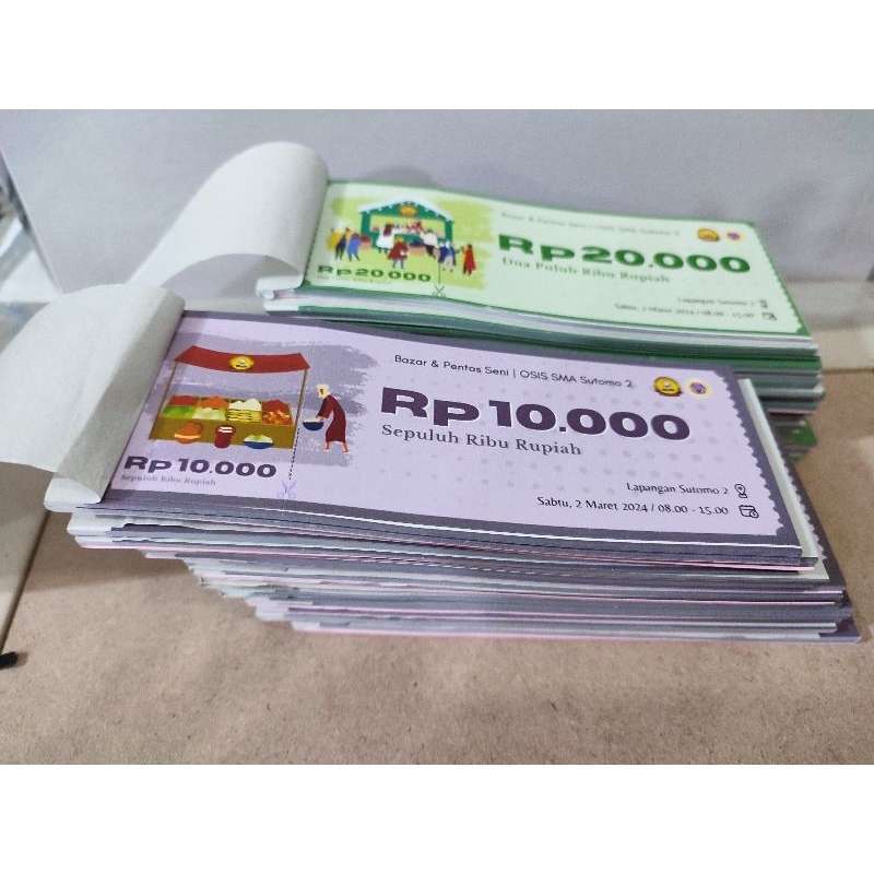 Jual Cetak Print Kupon, Voucher, Karcis,premium Art Paper Ukuran ...