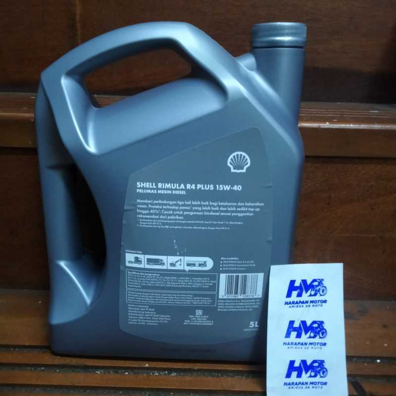 Jual Oli Mesin Shell Rimula R4 Plus 5L 15W-40 ORIGINAL di Seller ...