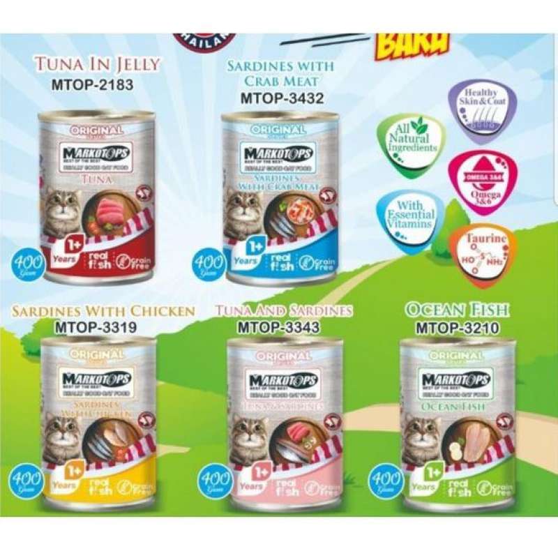 Jual Markotops 400Gram Cat Food HARGA PER BOX ISI 24 Kaleng All Stages ...