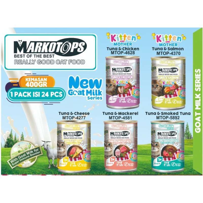 Jual Markotops 400Gram Cat Food HARGA PER BOX ISI 24 Kaleng All Stages ...