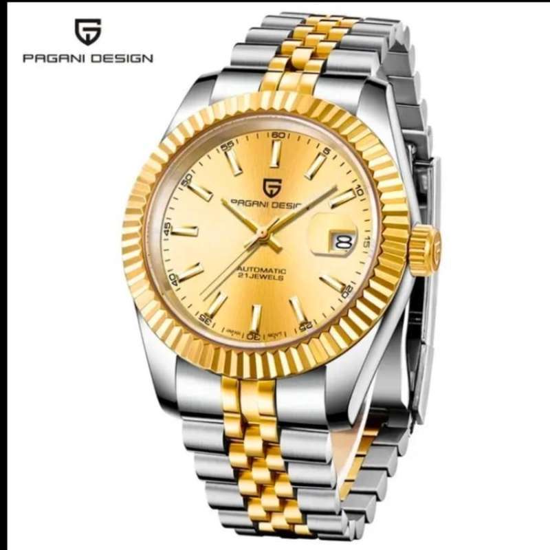 Jual Pagani Design Pd-1645 Datejust New Seri Gold Combi - Strip Gold Di ...
