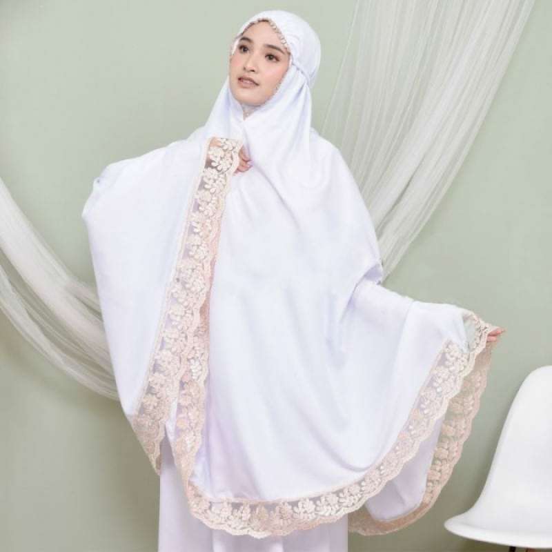 Jual Mukena Dewasa Jumbo Bahan Katun Polos Mix Renda Premium Terbaru ...