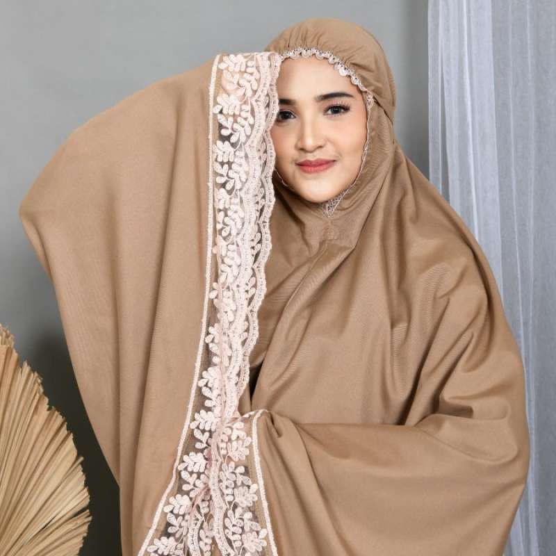 Jual Mukena Dewasa Jumbo Bahan Katun Polos Mix Renda Premium Terbaru ...