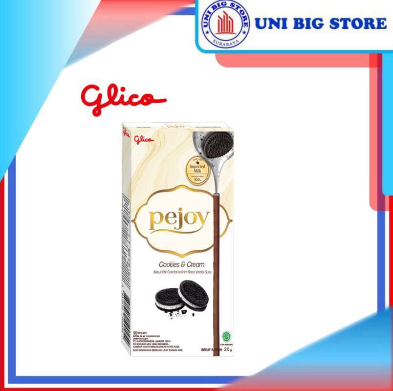 Jual Glico Pejoy Stick Biskuit Stik Cookies Cream 20 Gr Coklat Krim Di Seller Uni Big Store ...