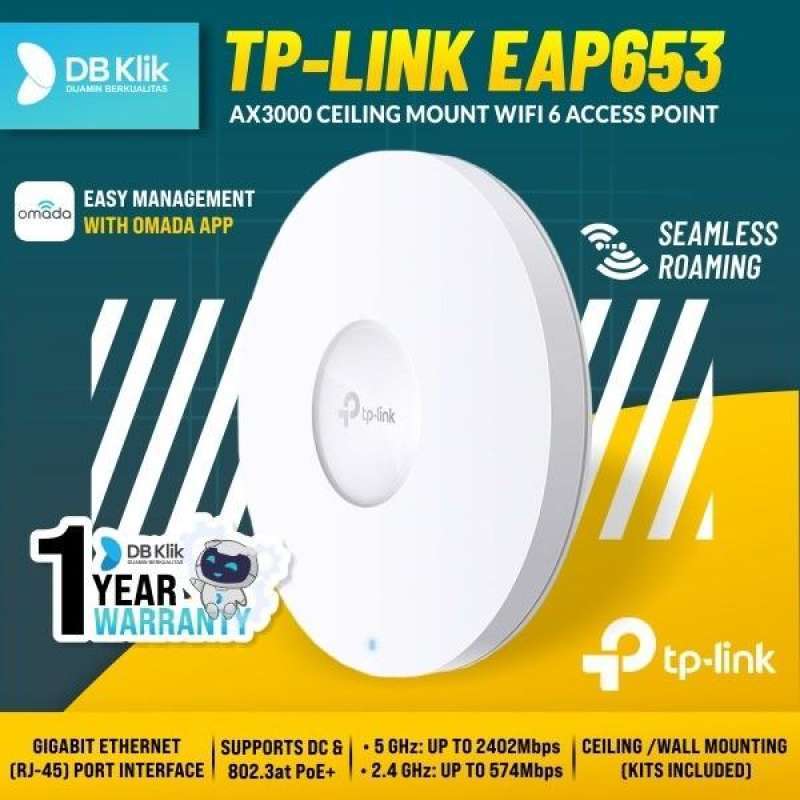 Jual Access Point Tp-link Eap653 Ax3000 Ceiling Mount Wifi 6 - Eap 653 Di Seller Indomstek ...