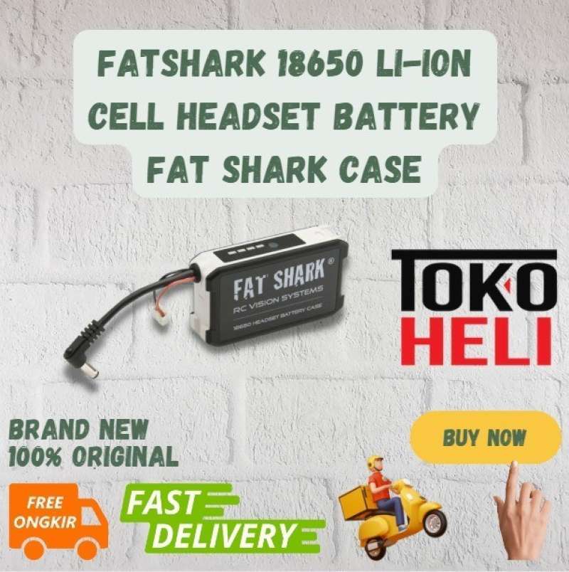 Promo Fatshark 18650 Li-ion Cell Headset Battery Fat Shark Case Diskon ...