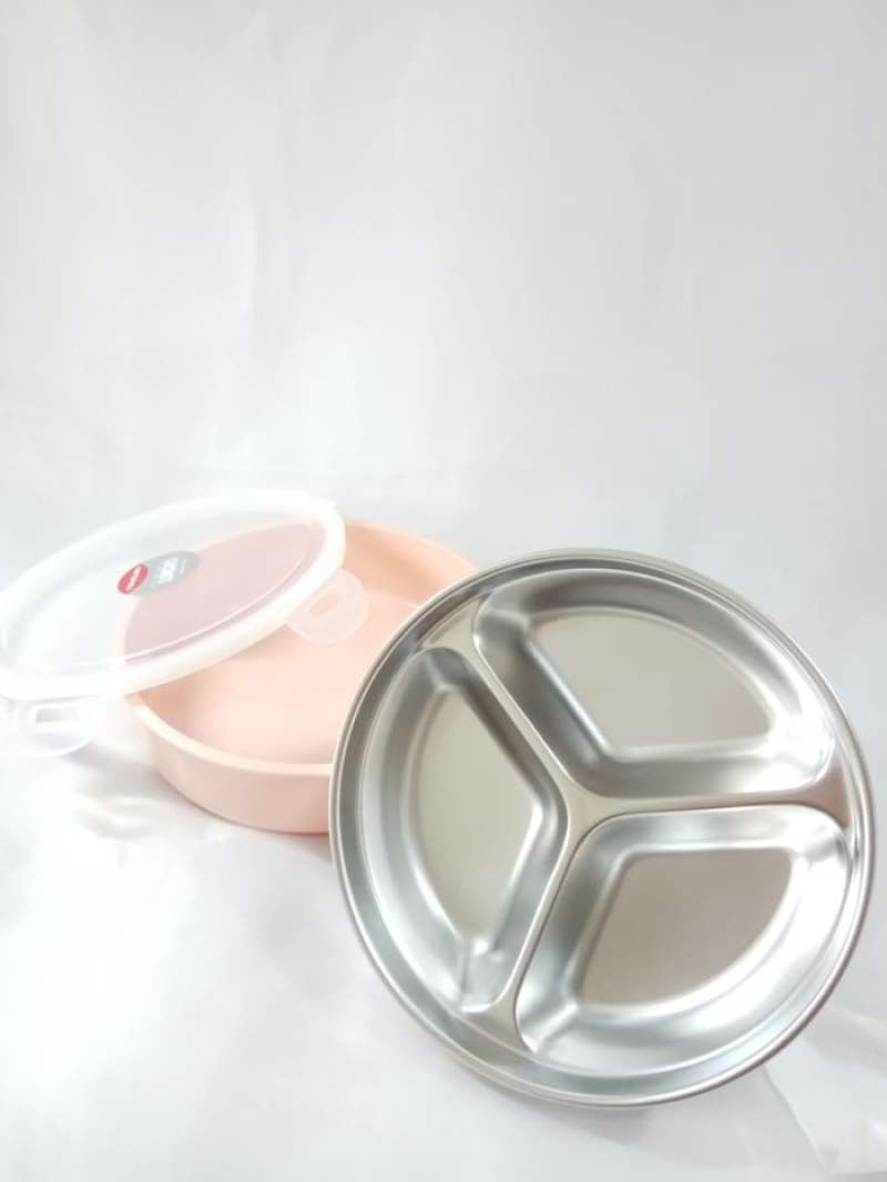 Promo Lunch Box / Kotak Makan Bulat 3 Sekat Stainless - Lorena Diskon ...