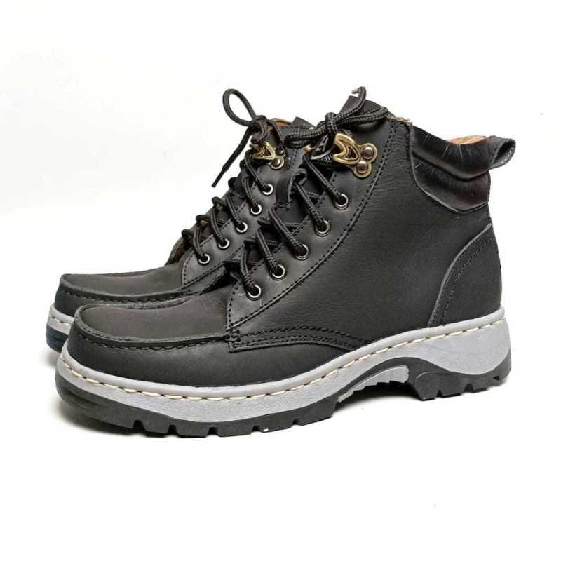 Promo Wolf Sepatu Safety Boots Pria Kulit Asli Safety Shoes Cowok .la ...