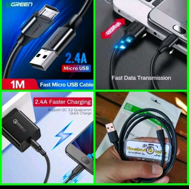Jual Ugreen Cable Original Kabel Data Micro Usb Fast Quick Charging Di ...