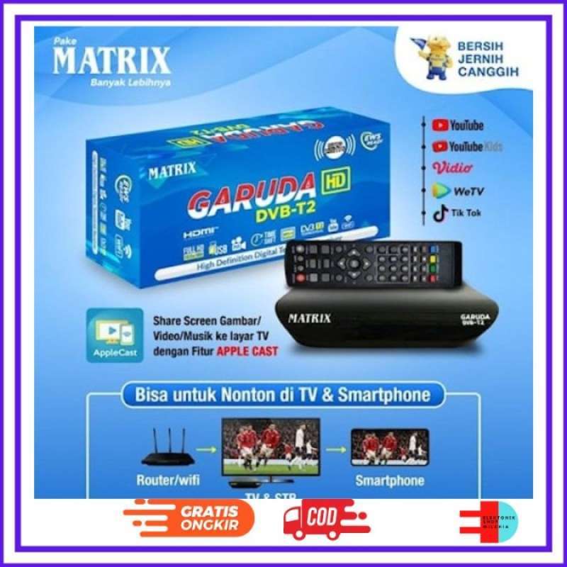 Promo Set Top Box Matrix Dvb-t2 Garuda Biru Penangkap Tv Digital Receiver Tv Diskon 9% Di Seller ...