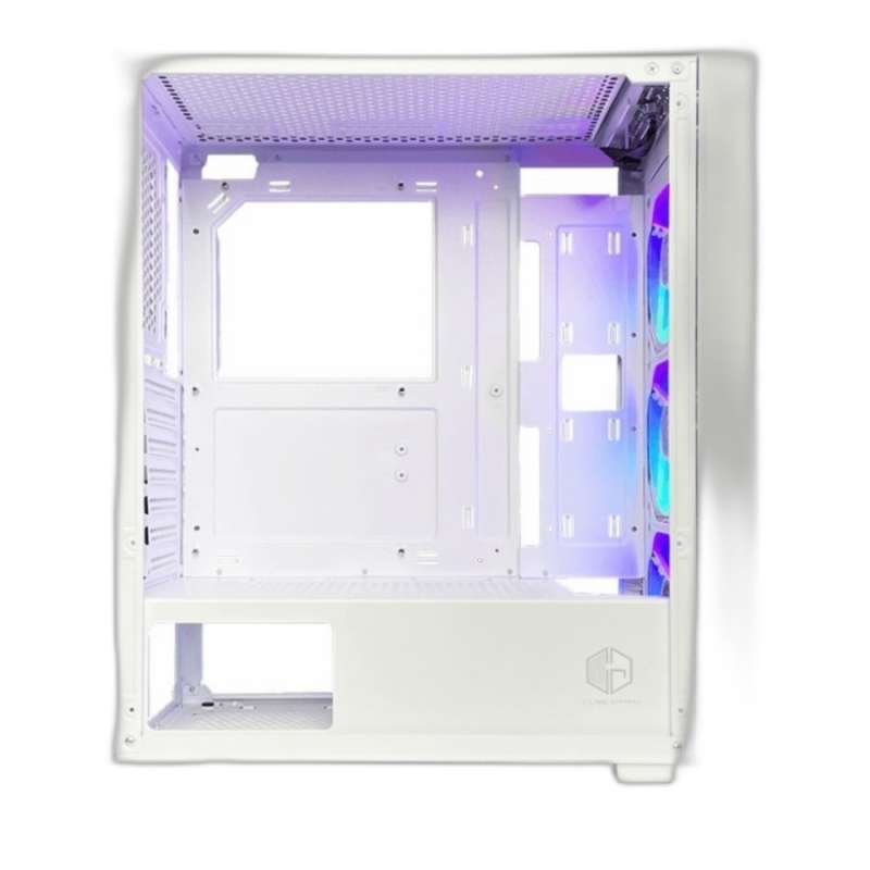 Jual Casing Pc Cube Gaming Stark Free 3fan Rgb White Atx Tempered Glass ...
