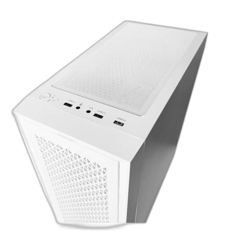 Jual Casing Pc Cube Gaming Stark Free 3fan Rgb White Atx Tempered Glass ...