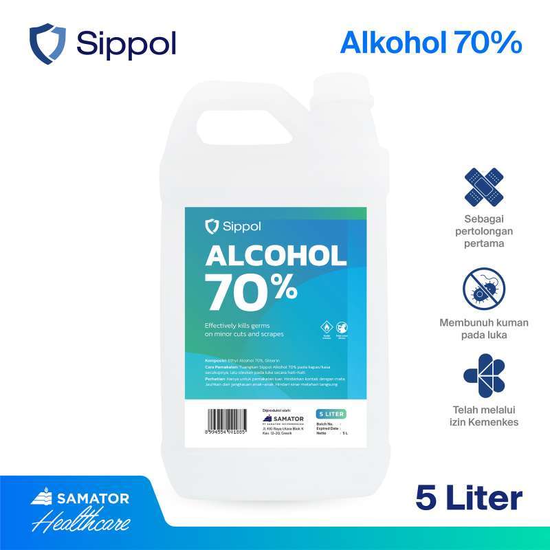 Jual Sippol Hand Sanitizer Chlorhexidine Jeriken 5 Liter [0,5% ...