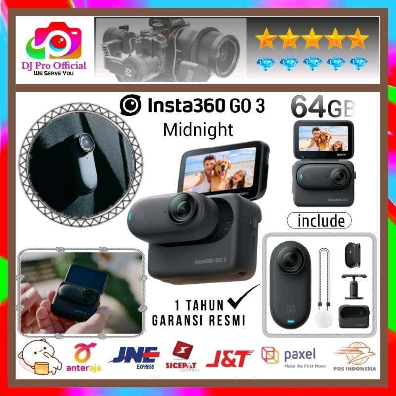 Jual Insta360 Go 3 Midnight Black 128gb Go3 Mid Night 128 Gb Insta 360 Action Cam Di Seller Dj ...