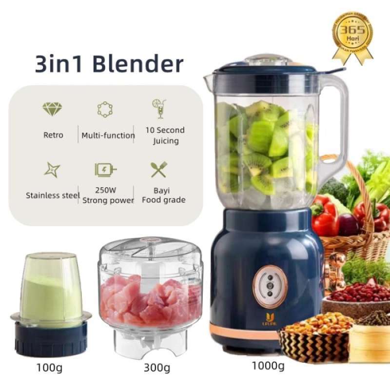 Promo Upupin Blender 3 In 1 Mesin Blender Desain Retro Food Chopper 1 ...