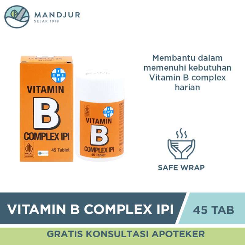 Jual Ipi Vitamin B Complex 45 Tablet - Memelihara Kesehatan Tubuh Di ...