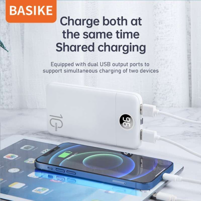 Promo Powerbank 10000mah Basike Keluaran Usb Ganda Indikator Baterai ...