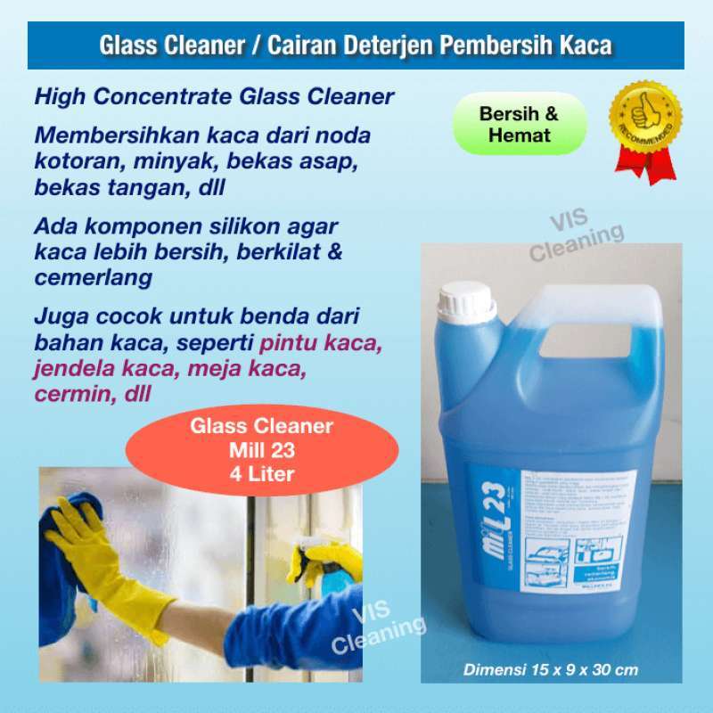 Jual Glass Cleaner / Cairan Pembersih Kaca Mill 23( Jerigen 4 L ) Di ...