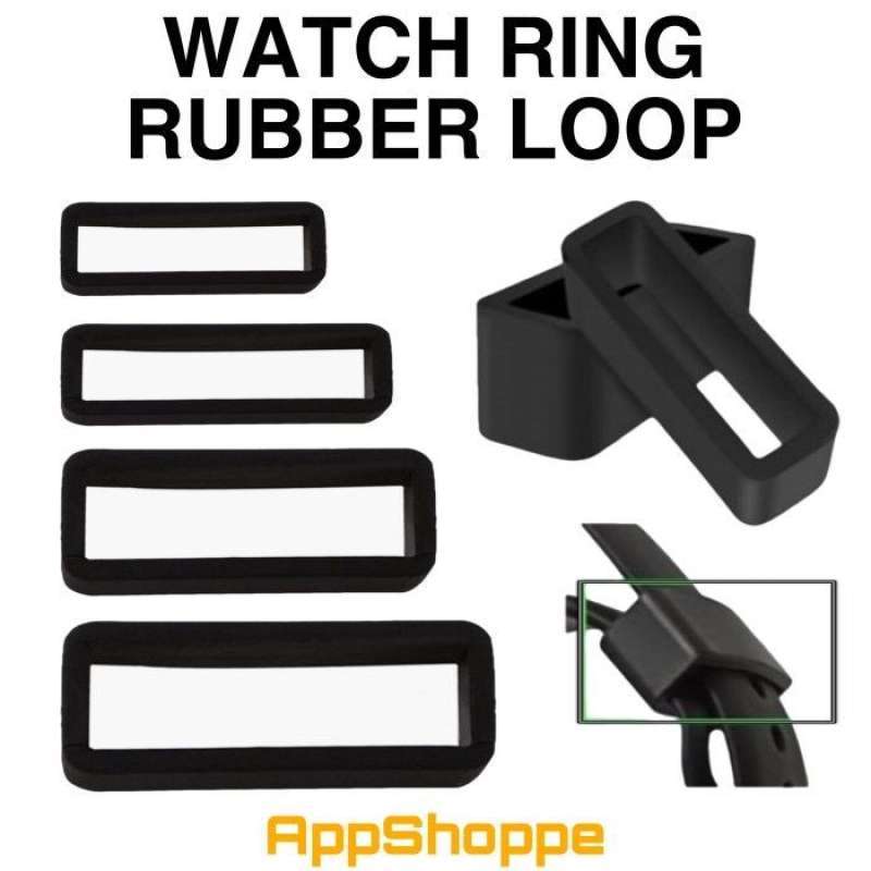 Jual Ring Loop Karet Pengikat Tali Jam Tangan Watch Band- Black Di ...