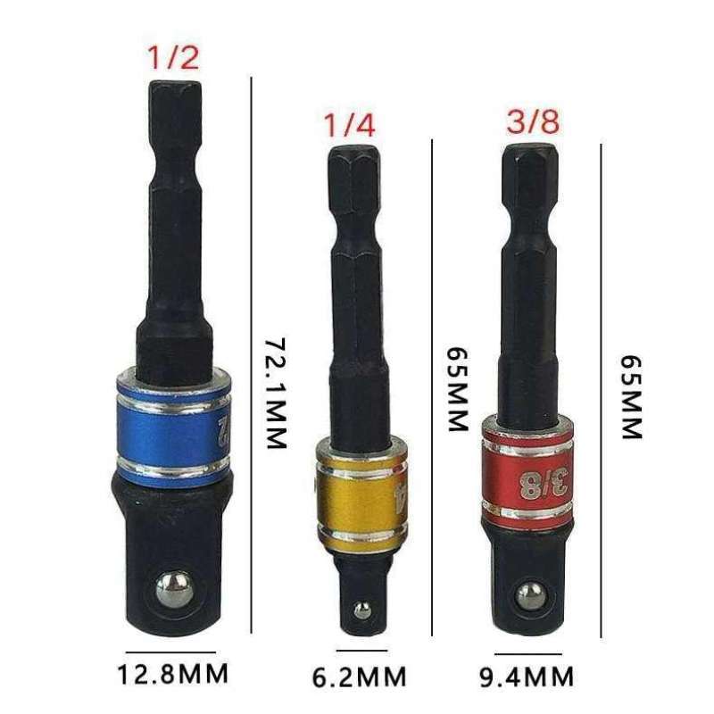 Jual Feiming Mata Bor Elektrik Adapter Extension Bits Hex 1/4 3/8 1/2 3 ...