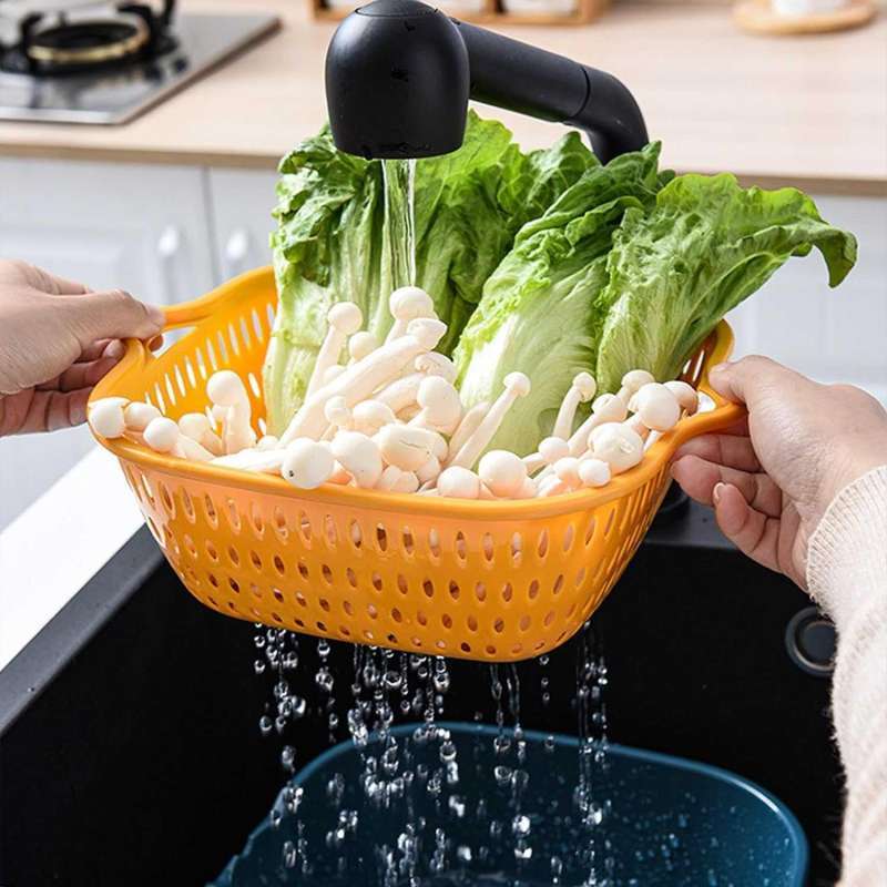 Jual Macroupta Baskom Saringan Cuci Buah Sayuran Double Layer 3 Pcs ...