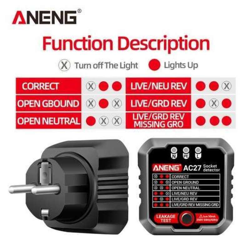 Jual Smart Socket Detector Check Voltage Ac27 Tespen Listrik Alat ...