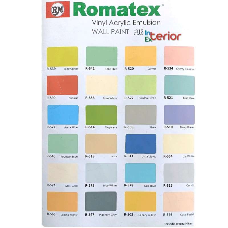 Jual Romatex Galon 5 Kg Cat Tembok Interior Eksterior - Hitam Di Seller ...
