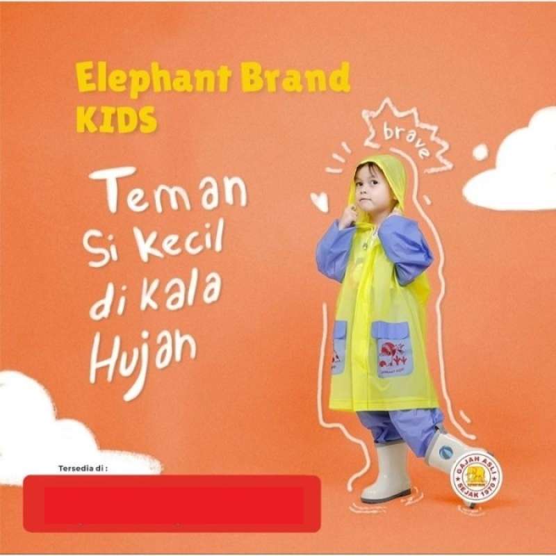 Jual Jas Hujan Anak Elephant Kids Kombinasi Merek Gajah Brand Kid ...