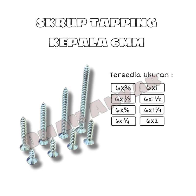 Jual Skrup Sekrup Tapping Baut Mur Screw Jf Kayu Mebel Olimpik 1 Bks ...