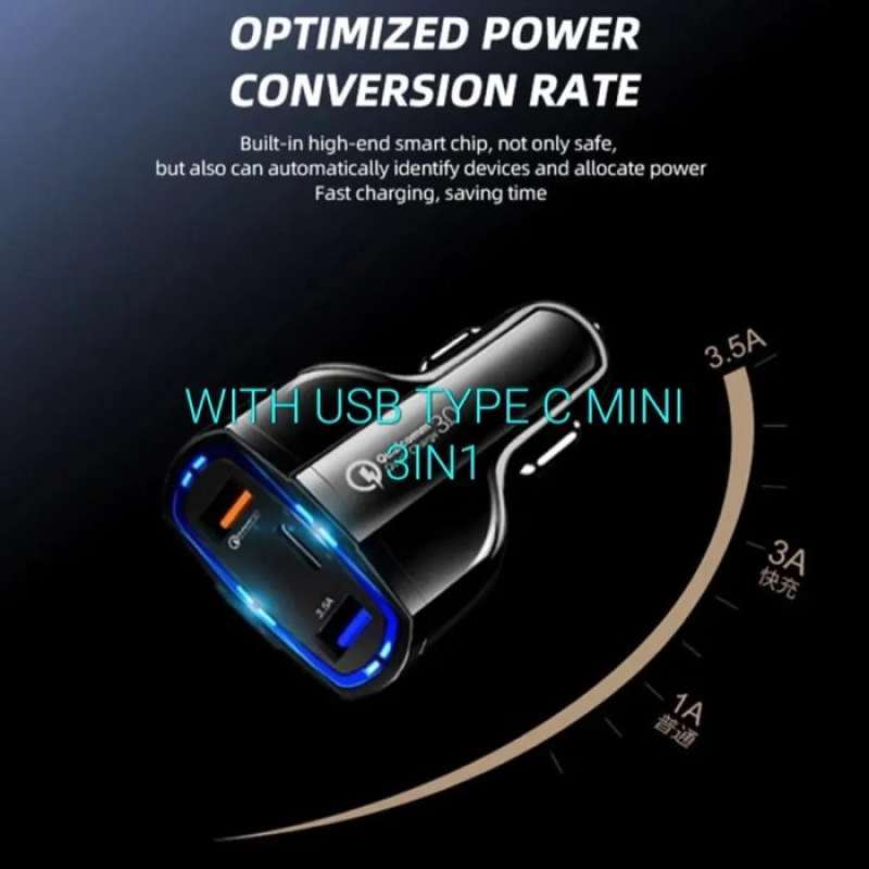 Jual Original Usb Type C Mini Car Fast Charger Super Speed Charging ...