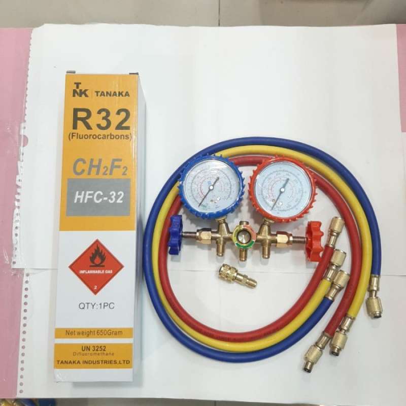 Promo Paket Isi Freon Ac R32 Manifold Double Selang Krant Freon R32 ...