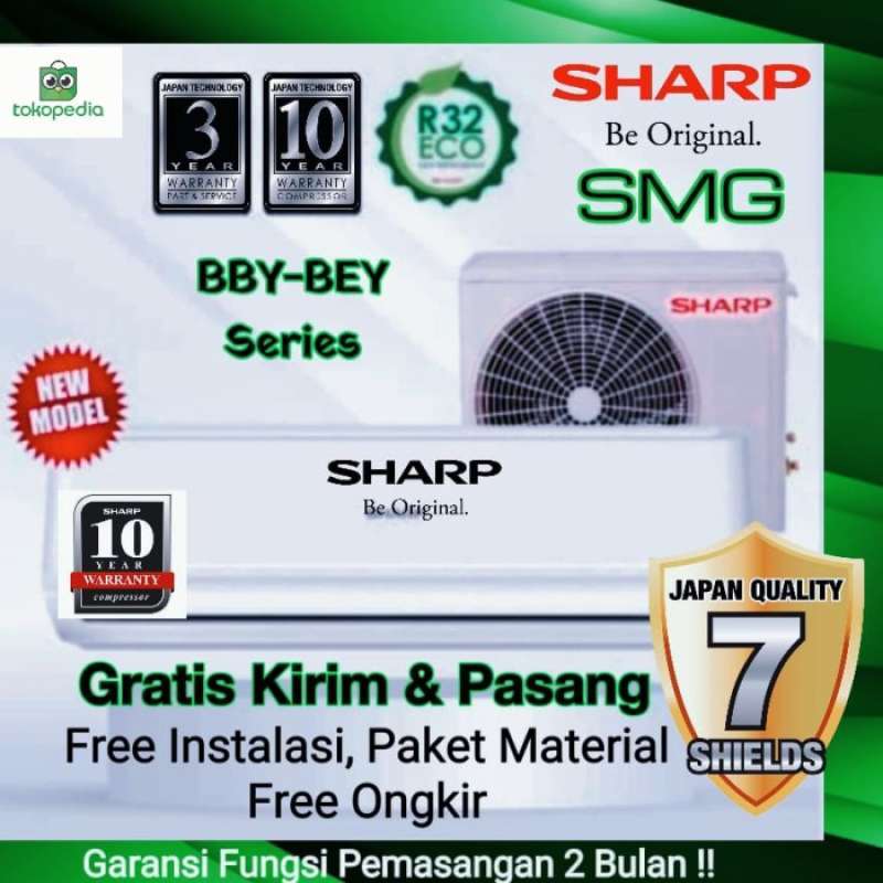 Promo Ac Sharp 1/2 Pk Ah-a5say Standard Thailand + Pasang - Pipa Ac 0 ...