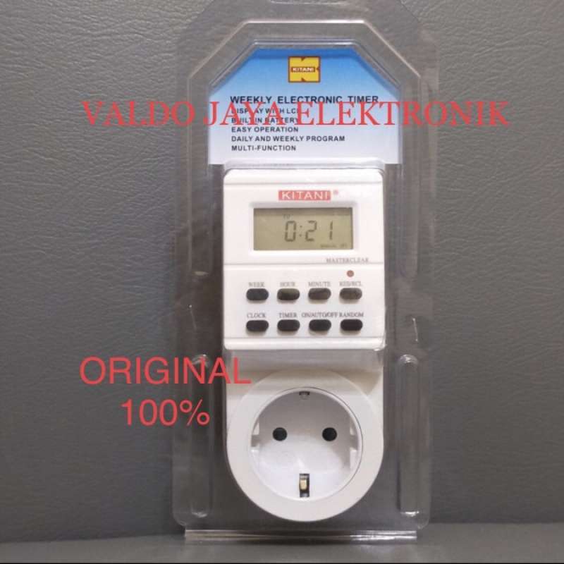 Promo Timer Kitani Digital + Stop Kontak Timer Listrik Digital Kitani ...