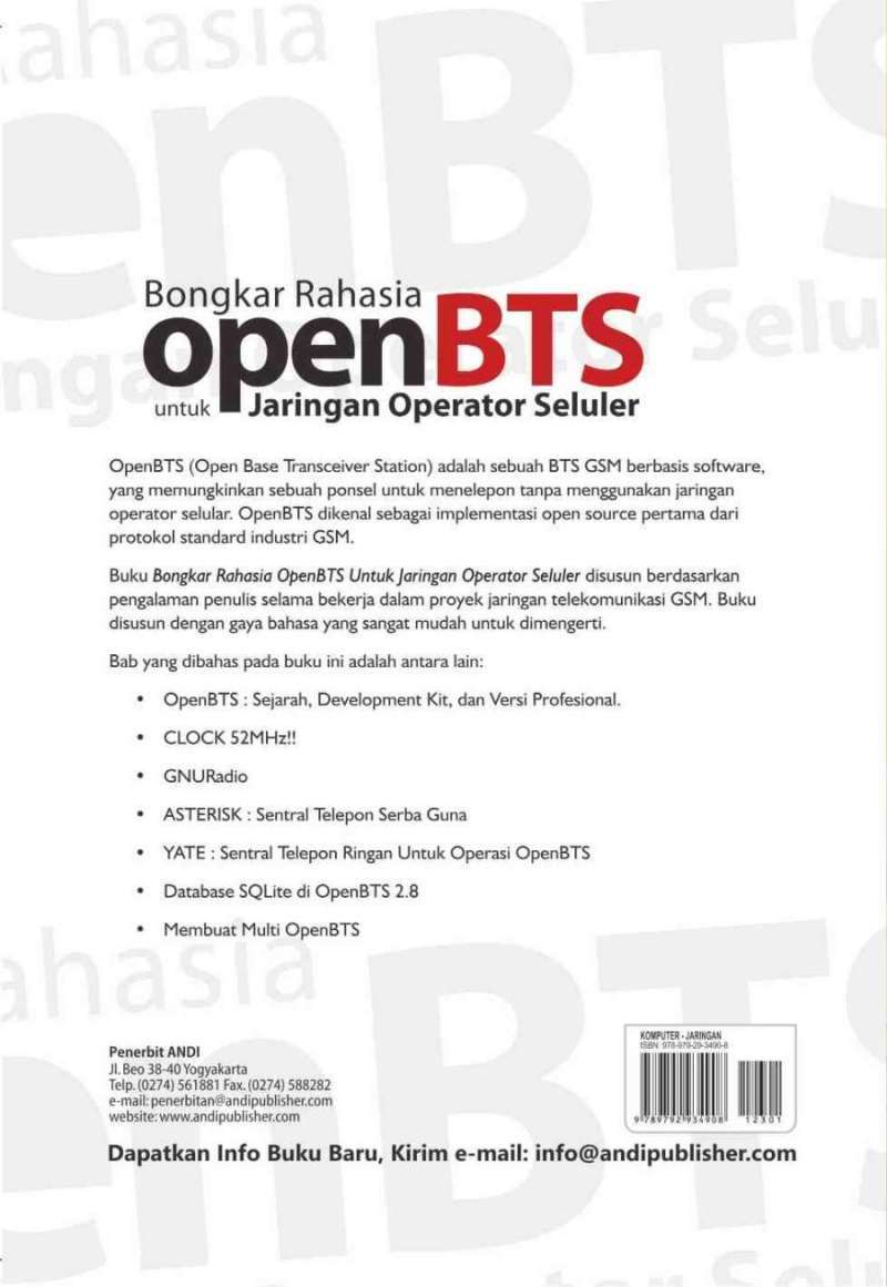 Jual Buku Bongkar Rahasia Openbts Untuk Jaringan Operator Seluler Di Seller Buku Id - Karang ...